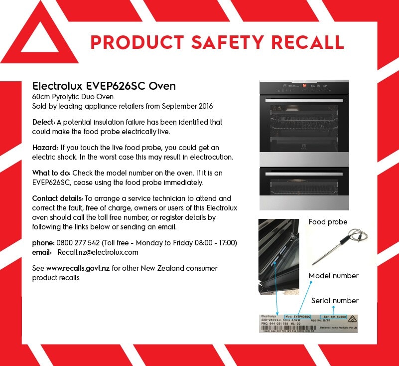 Product Recall | Electrolux NZ