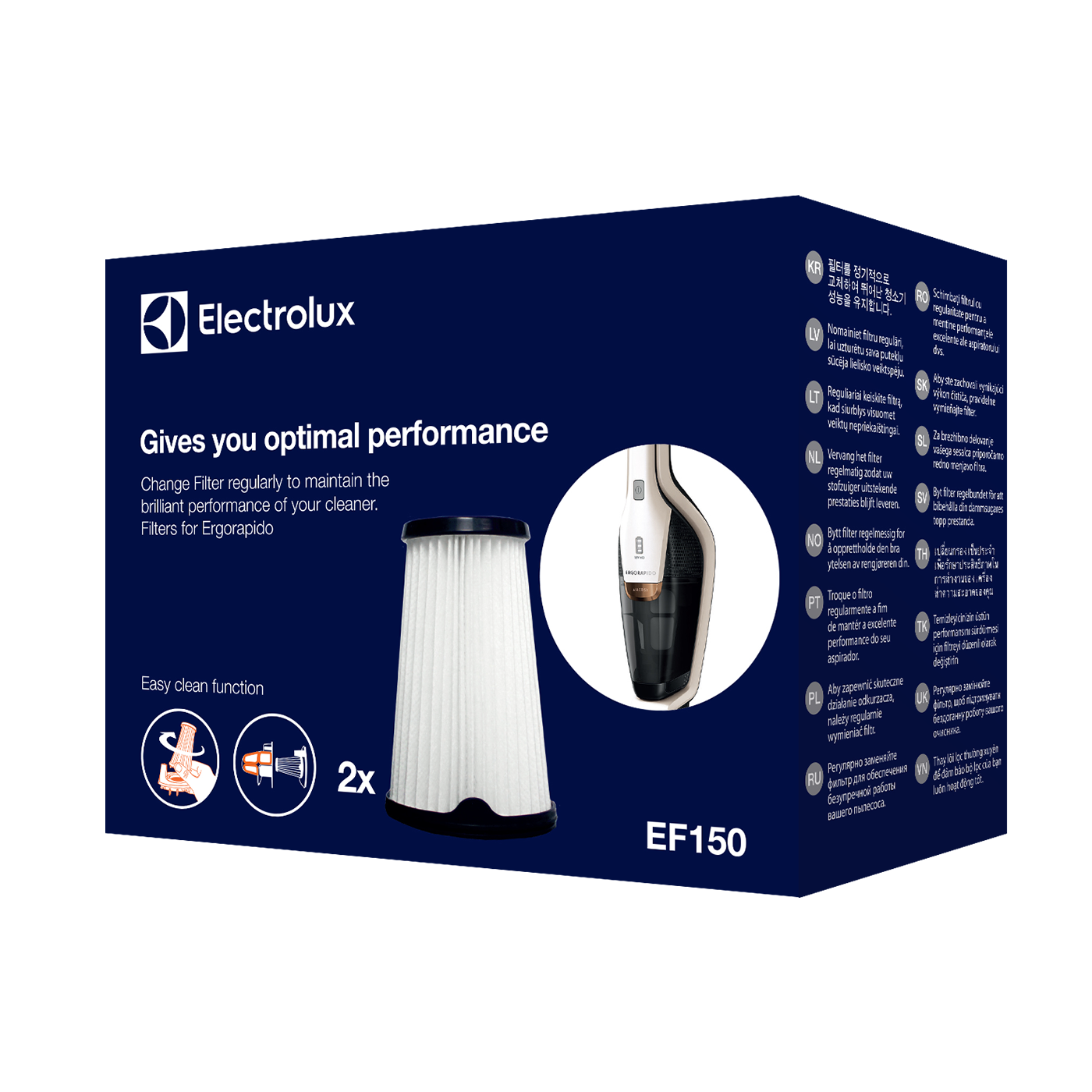 Ergorapido Filters 2pk - EF150 | Electrolux NZ