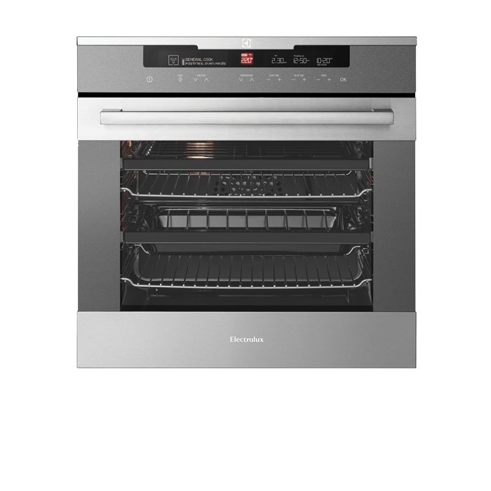 Stainless steel multifunction oven with Intuitive Oven Interface ...