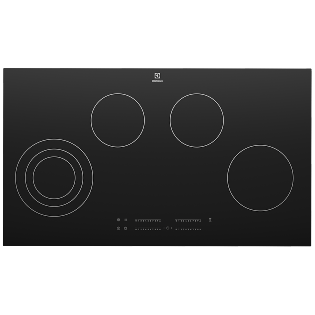 90cm 4-Zone Ceramic Cooktop - EHC944BE | Electrolux NZ
